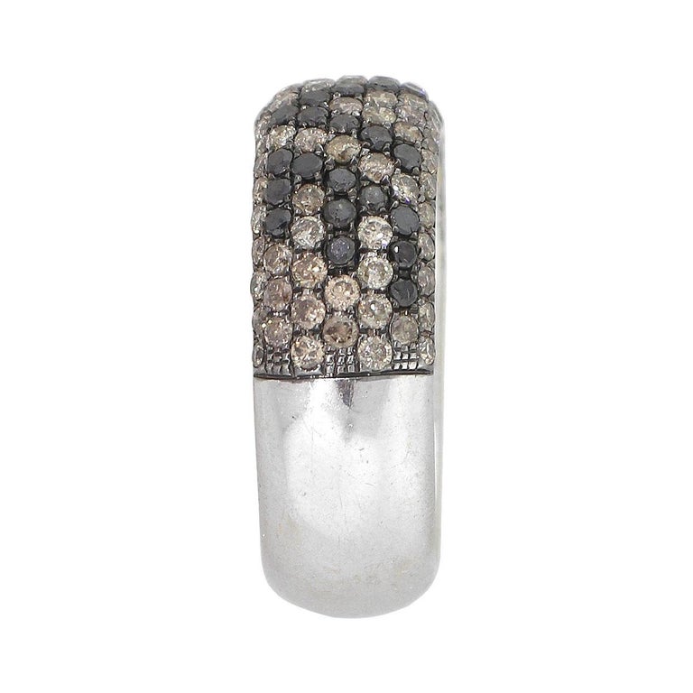 Round Diamond Pave "Love" Ring Band at 1stDibs
