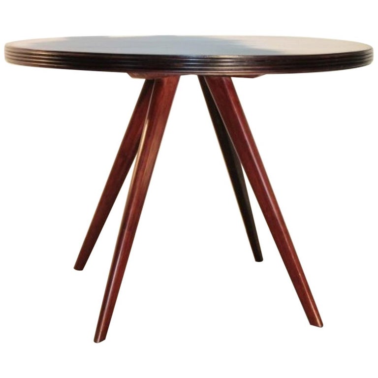 Round Dining Table 1950s Ico Parisi Rosewood at 1stDibs