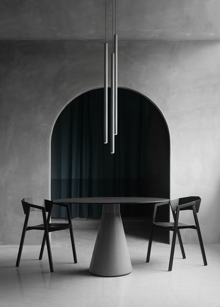 Round Dining Table 'DING' Made of Concrete and Aluminum For Sale at 1stDibs