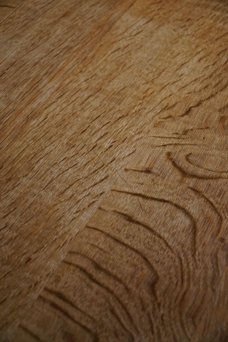 Round Dining Table in Solid Oak with Two Extensions, Danish ...