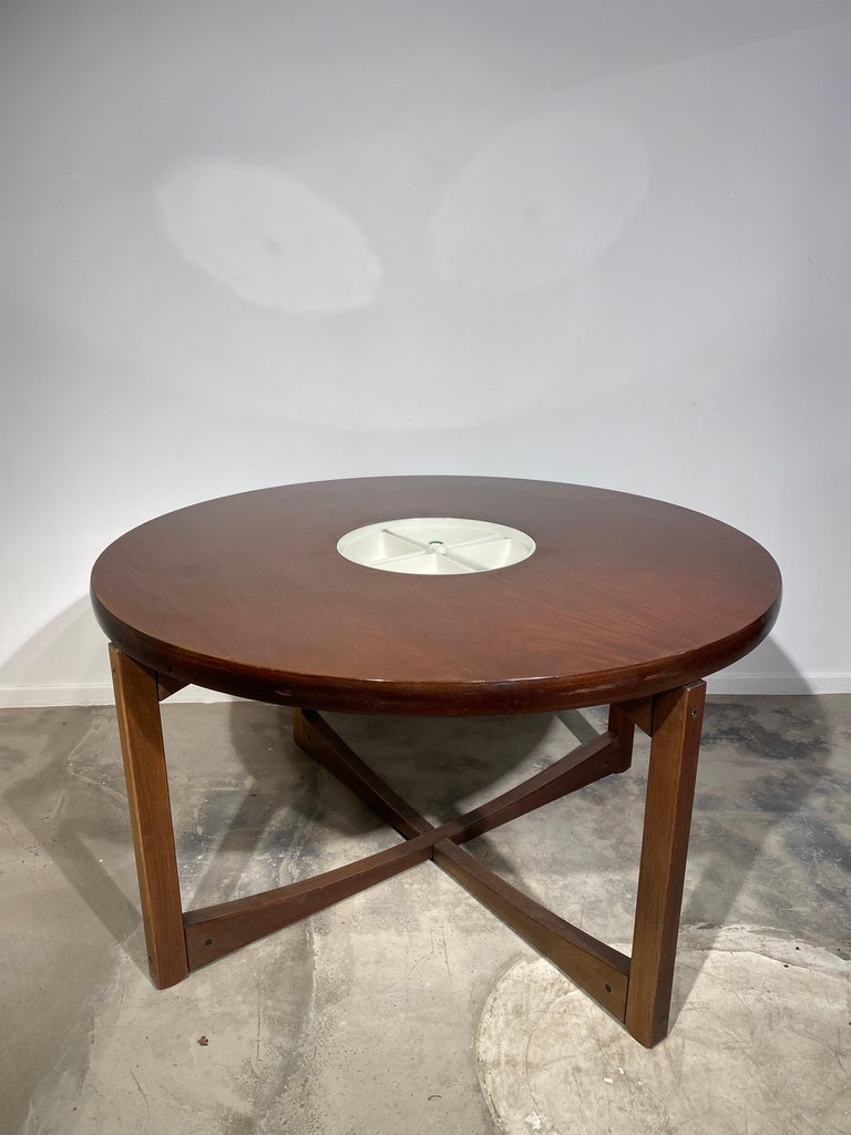 Round Dining Table with Central Compartments at 1stDibs