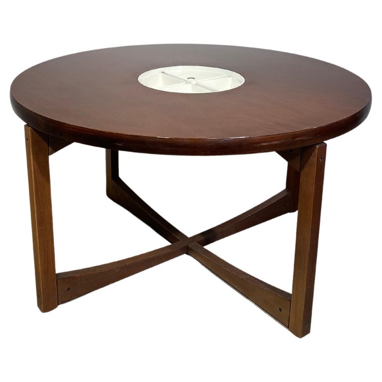 Round Dining Table with Central Compartments at 1stDibs