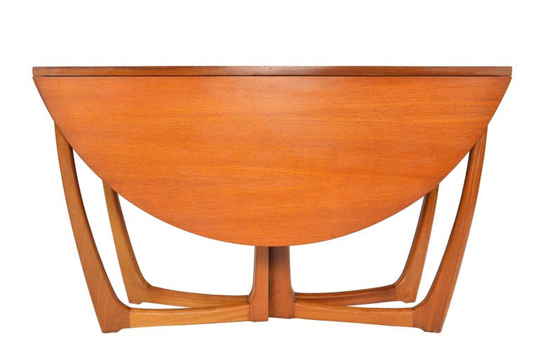 Round Drop-Leaf Dining Table by Beithcraft For Sale at 1stDibs | round ...