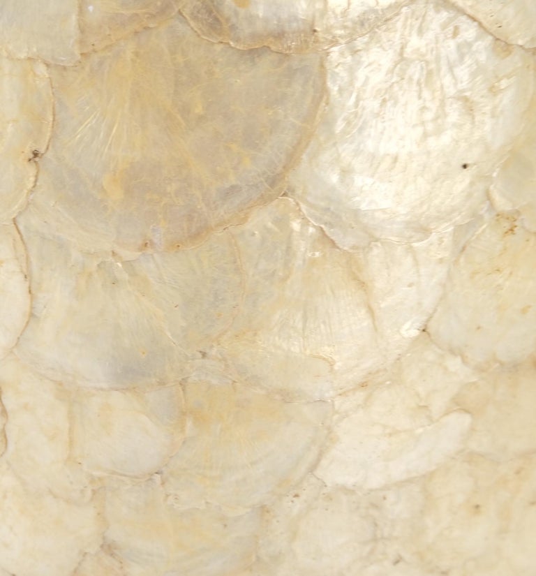 Round Drum Shape Decorative Abalone Mother of Pearl Inlay Side End ...