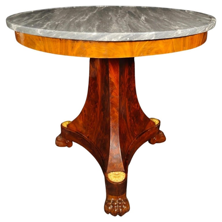 ROUND EMPIRE TABLE. ELEGANT GUERIDON TABLE IN MAHOGANY 19th Century For ...