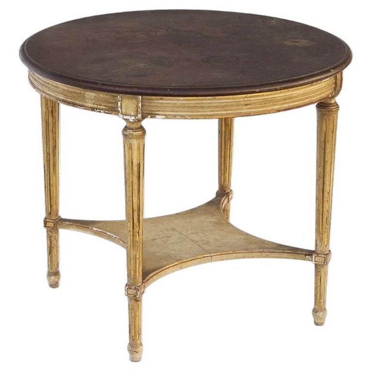 Round French Style End Table by John Widdicomb For Sale at 1stDibs