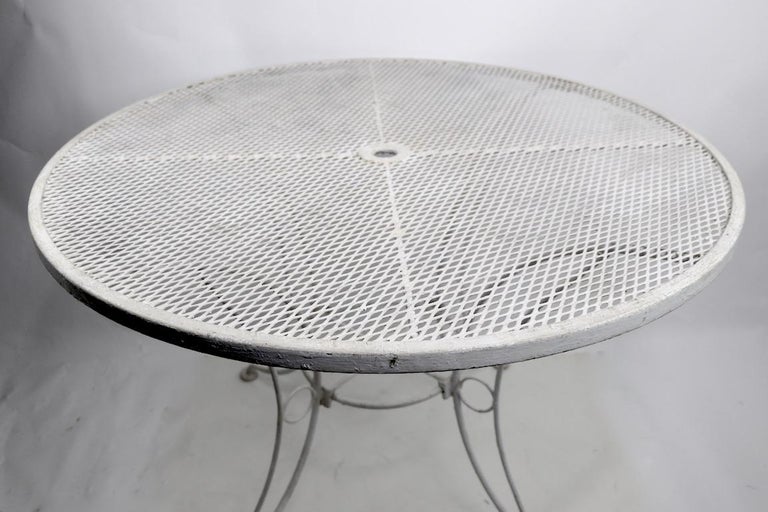 Round Garden Patio Wrought Iron Dining Table at 1stDibs