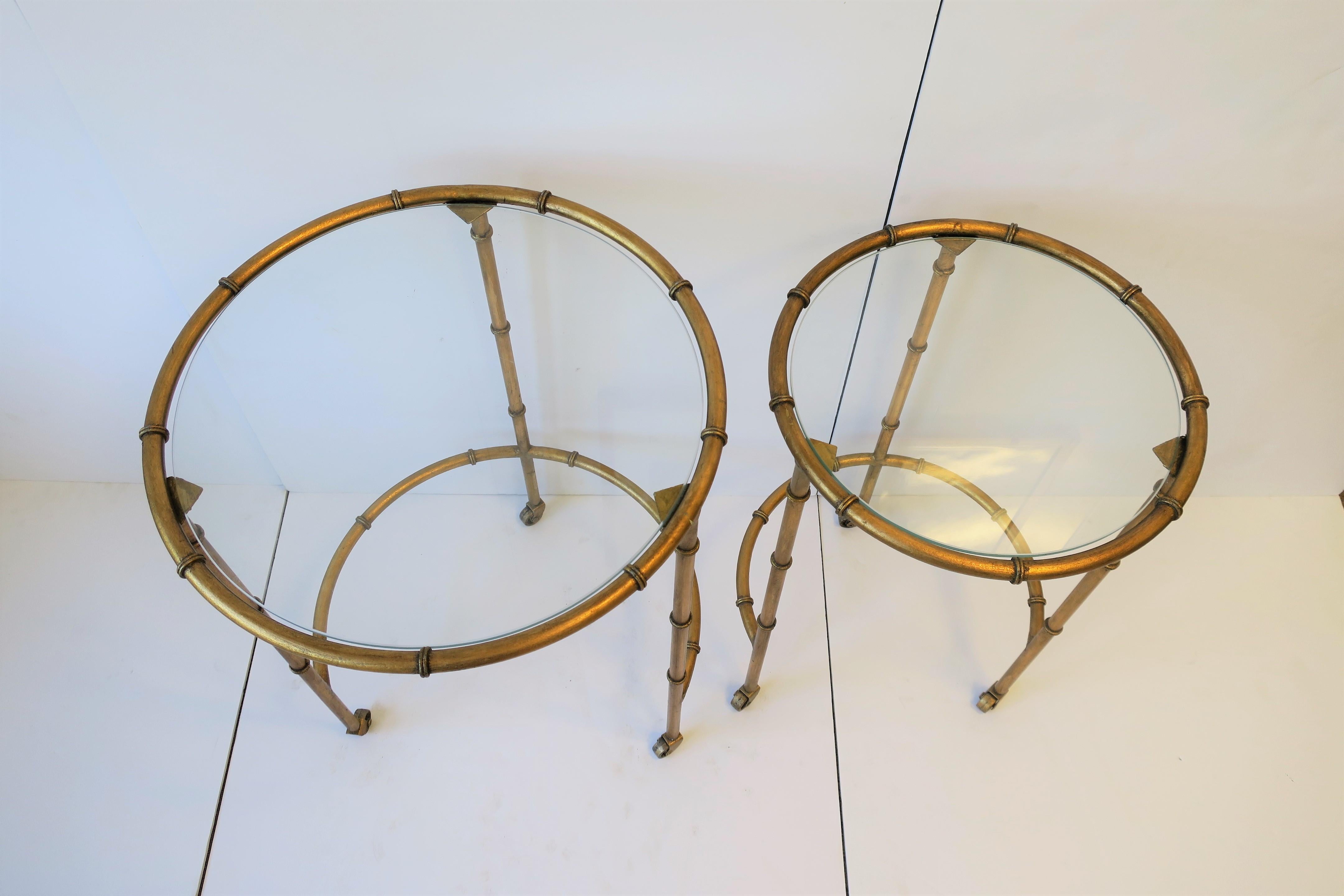 Round Gold Gilt Nesting Tables or Side Tables at 1stDibs | gold nesting ...