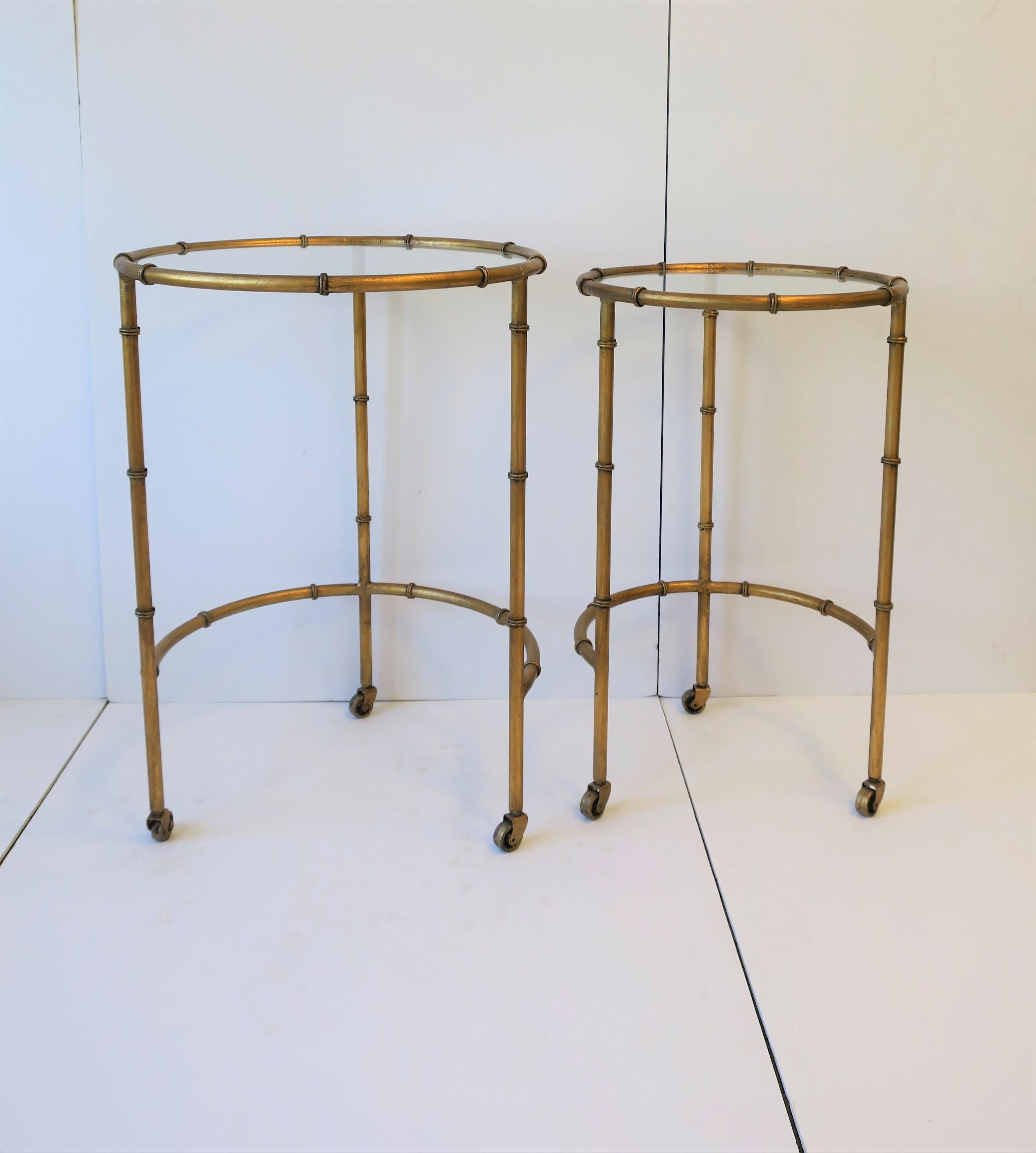 Round Gold Gilt Nesting Tables or Side Tables at 1stDibs | gold nesting ...