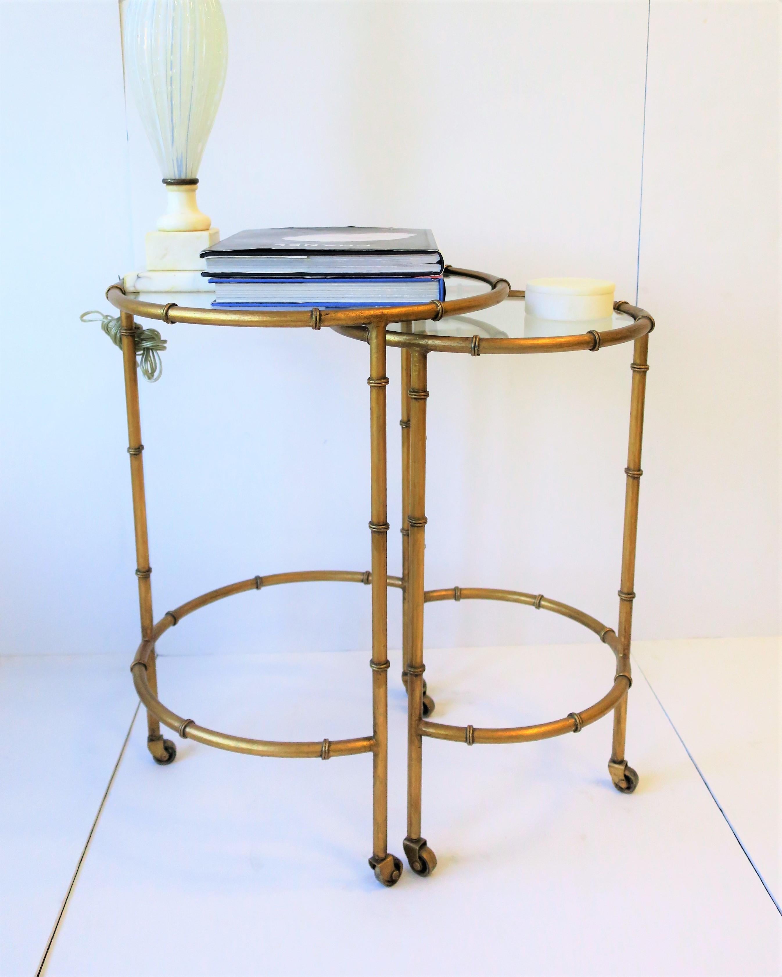 Round Gold Gilt Nesting Tables or Side Tables at 1stDibs | gold nesting ...