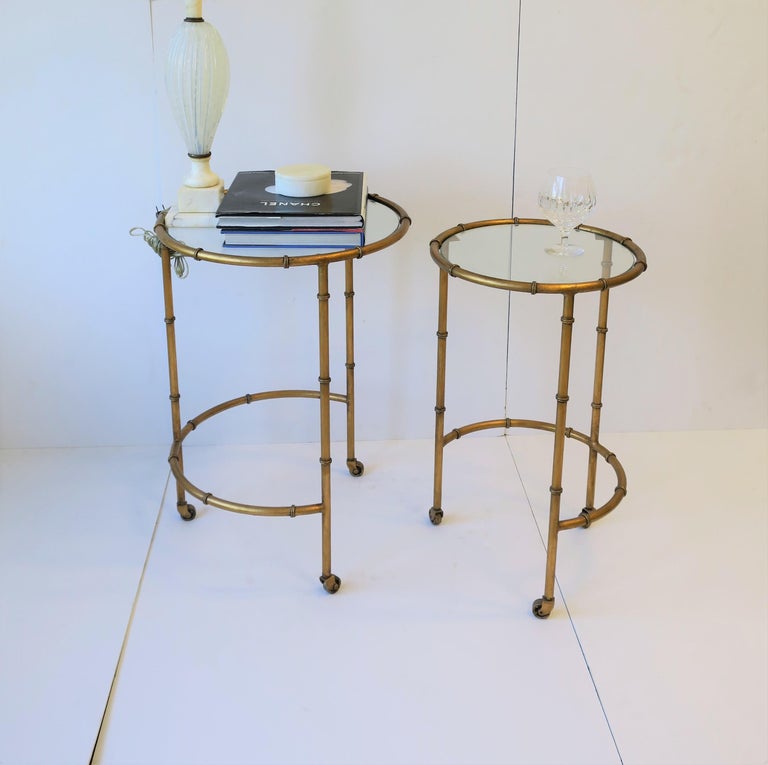 Round Gold Gilt Nesting Tables or Side Tables at 1stDibs