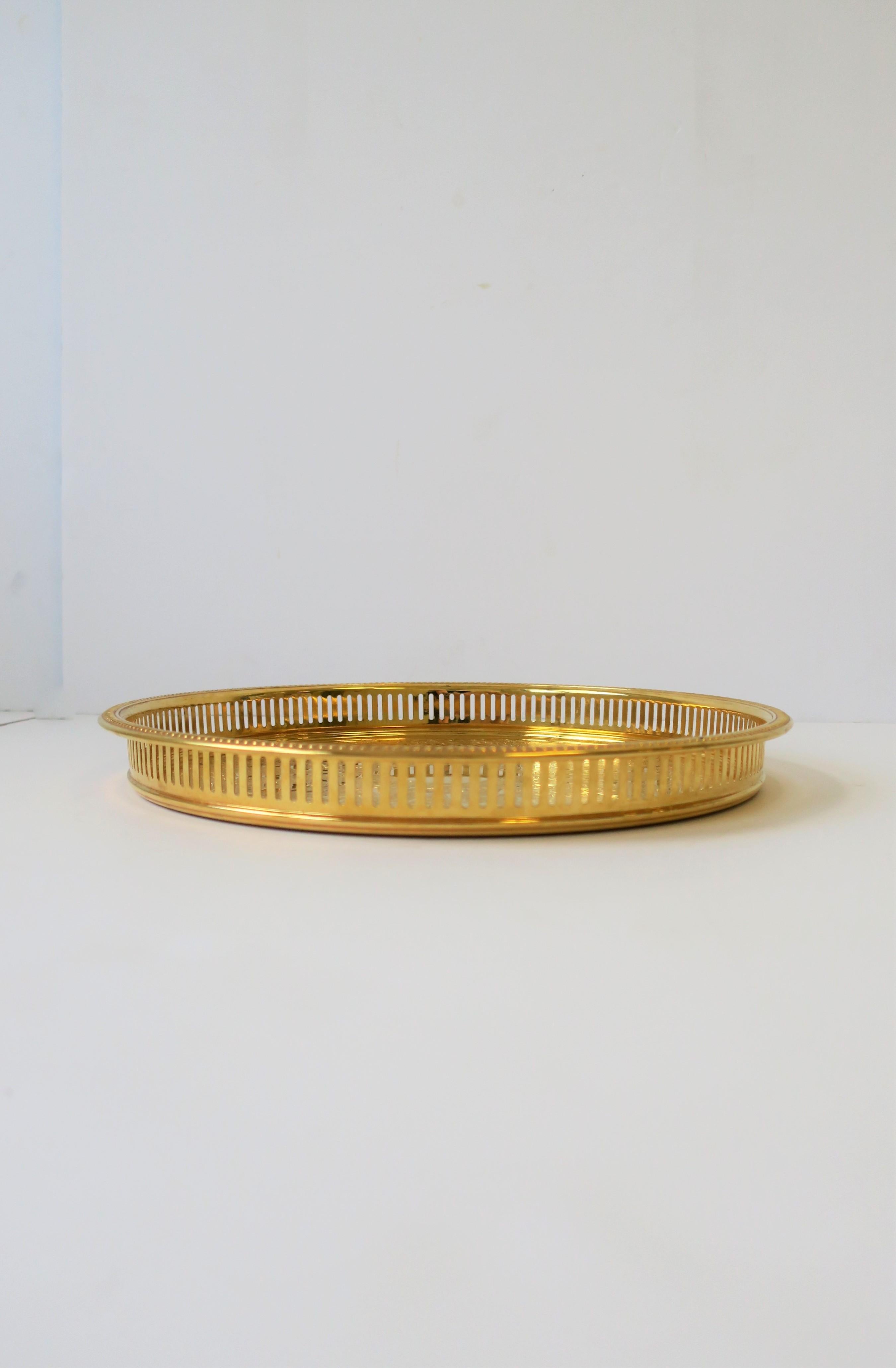 Round Gold Serving Tray at 1stDibs | round gold tray, gold tea tray ...