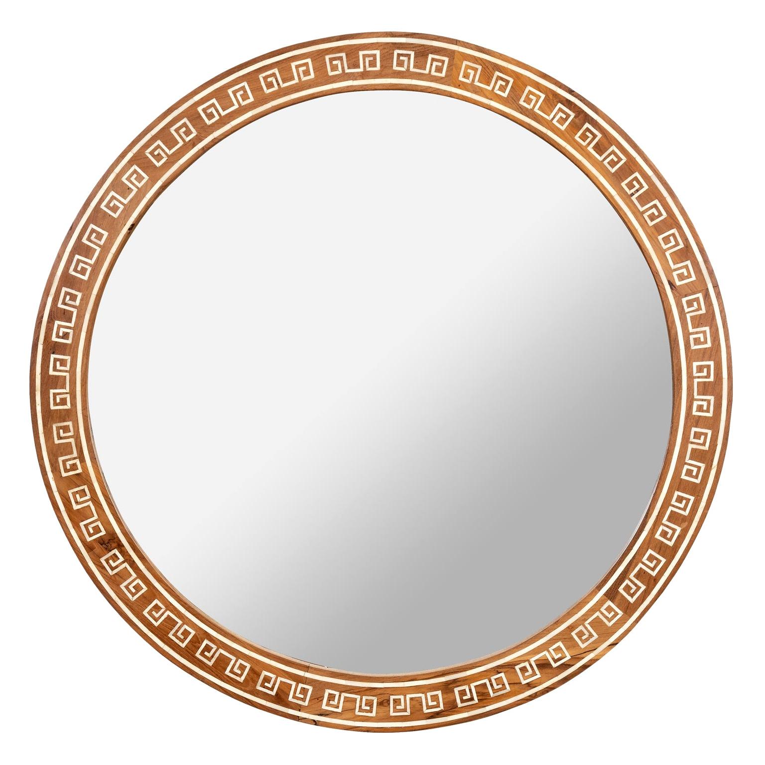 Round Greek Key Mirror - 2 For Sale on 1stDibs | greek key round mirror