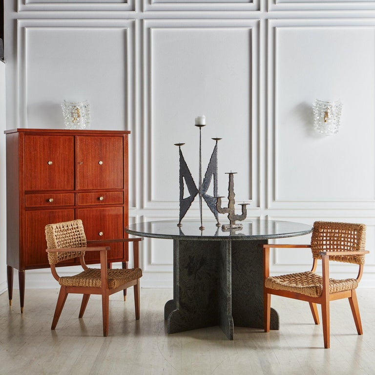 Round Green Granite Dining Table, 20th Century at 1stDibs | round ...