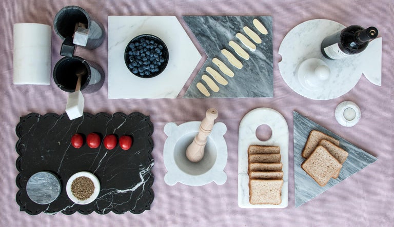 Round Green Marble Cheese Plate at 1stDibs | round marble cheese board