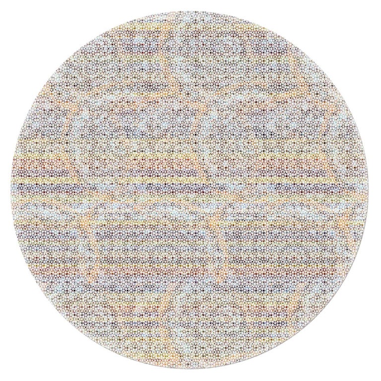 Hyper-Modern Round Colorful Abstract Pattern Rug by Deanna Comellini ø ...