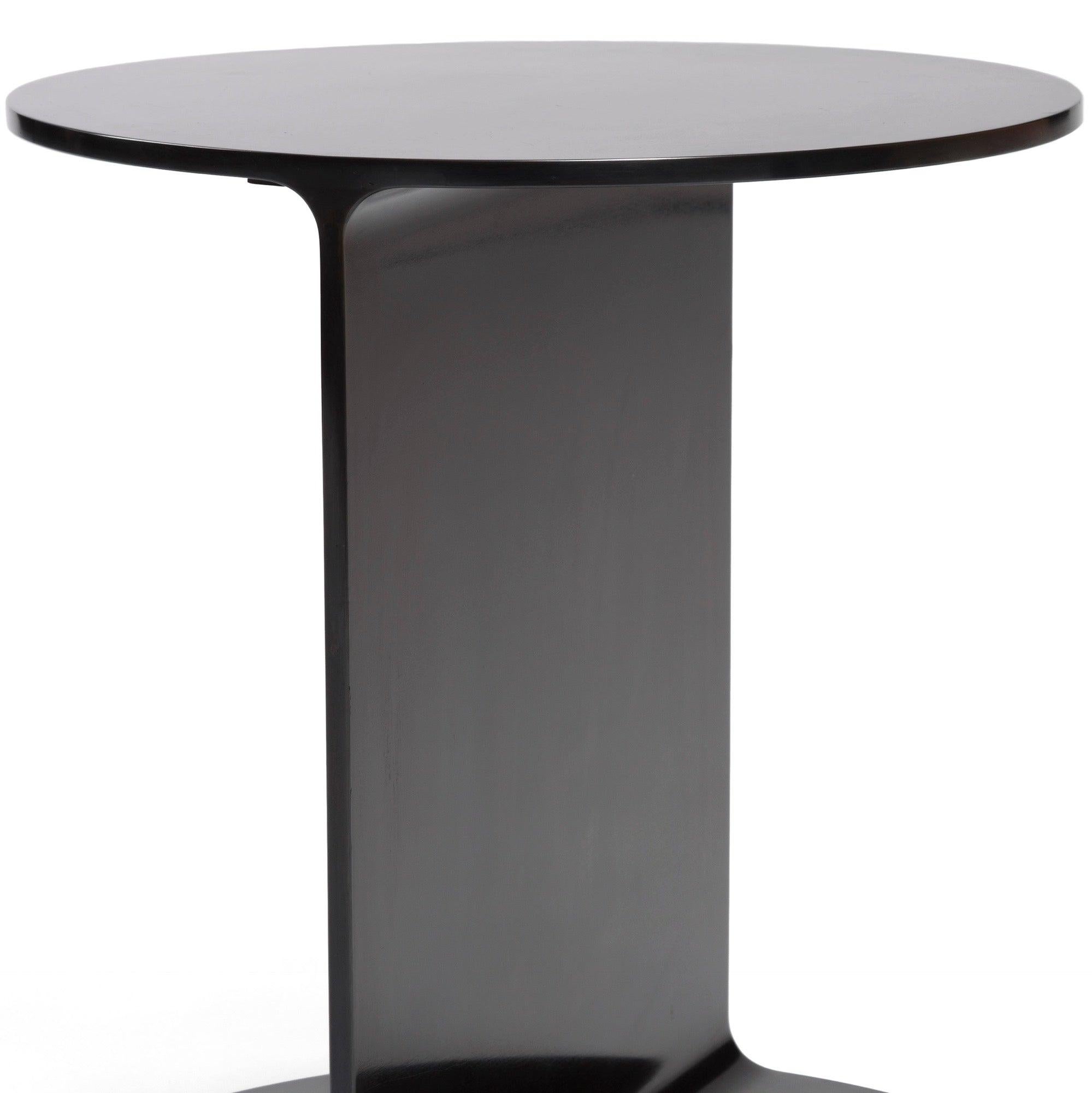 Round I-Beam Table in Blackened Steel For Sale at 1stDibs