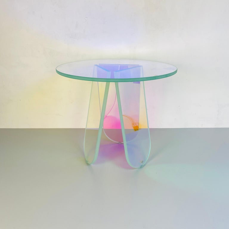 Round Iridescent Glass Coffee Table by Patricia Urquiola for Glas ...