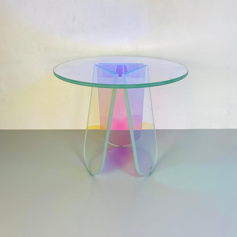 Round Iridescent Glass Coffee Table by Patricia Urquiola for Glas ...