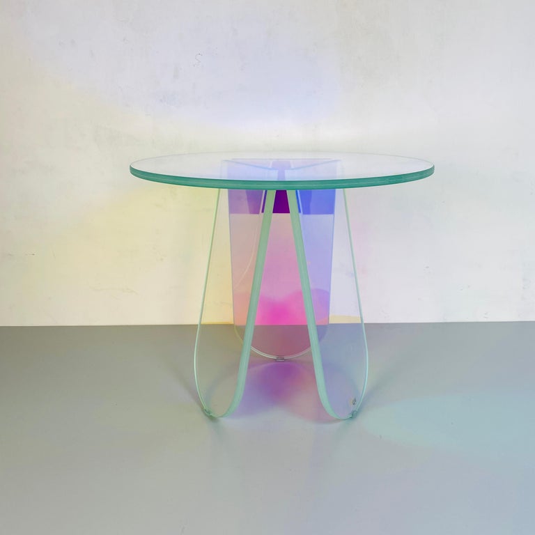 Round Iridescent Glass Coffee Table by Patricia Urquiola for Glas ...