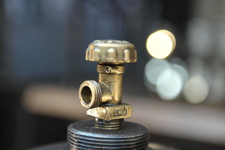 Round Iron French Gaz Bottle in Industriel Shelf, circa 1960 For Sale ...