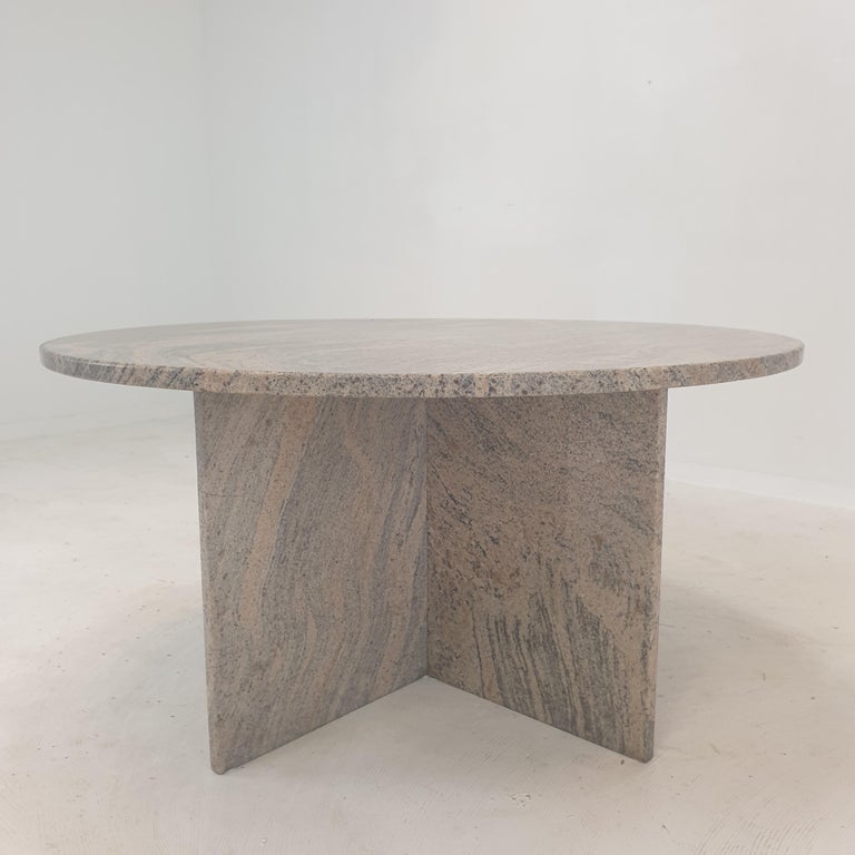 Round Italian Coffee Table, 1980's For Sale at 1stDibs