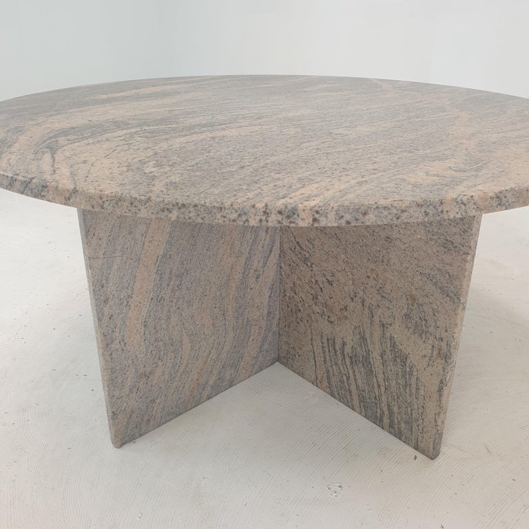 Round Italian Coffee Table, 1980's For Sale at 1stDibs