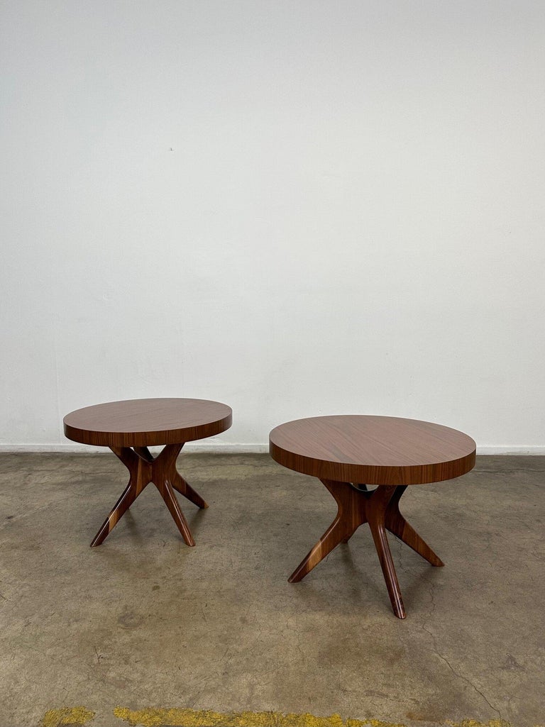 Round Jacks Side Table in Walnut- Sold Individually For Sale at 1stDibs