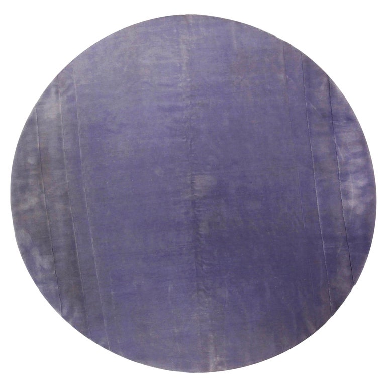 Round Lavender Hand Knotted Mohair Rug by Doris Leslie Blau For Sale at ...