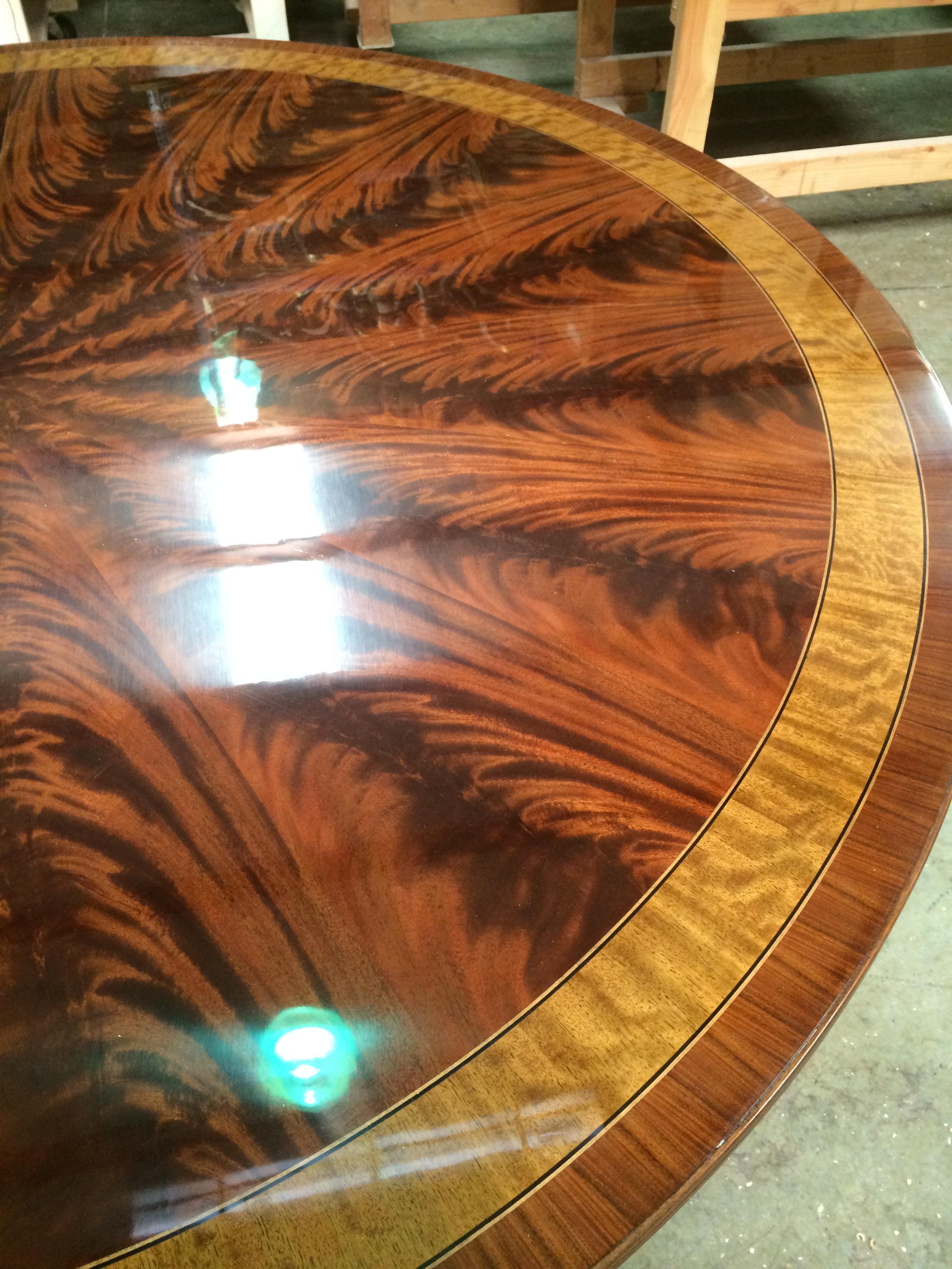 Round Mahogany Regency Style Dining Table by Leighton Hall at 1stDibs ...