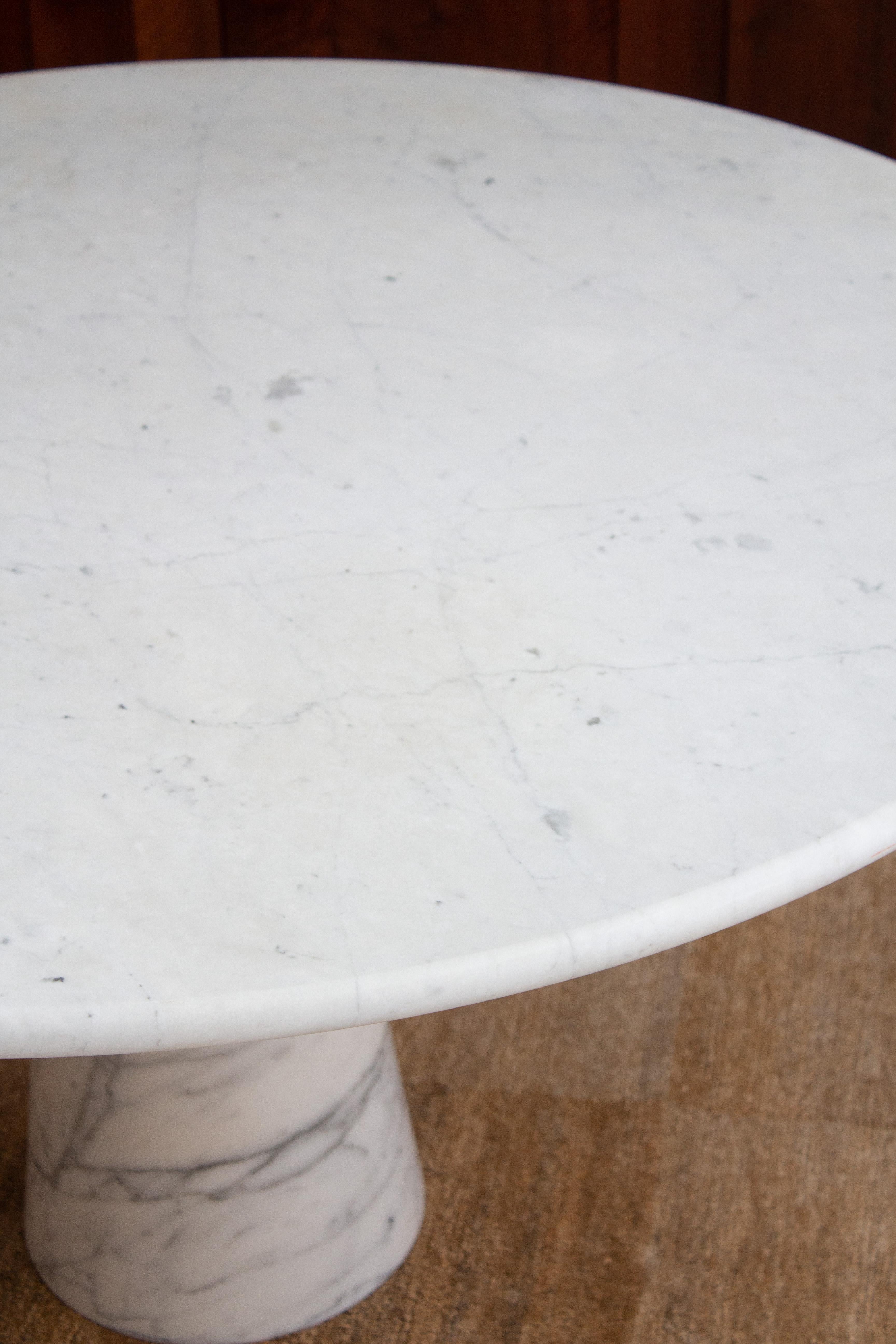 Round Marble Dining Table in the Style of Angelo Mangiarotti For Sale ...