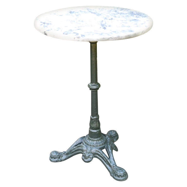 Round Marble-Top Bistro Table at 1stDibs | round marble bistro table ...