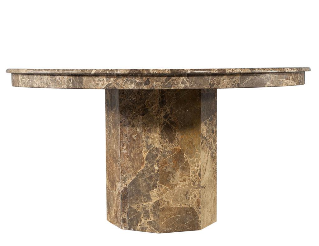 Round Marble Top Dining Table, Italy, circa 1970s at 1stDibs