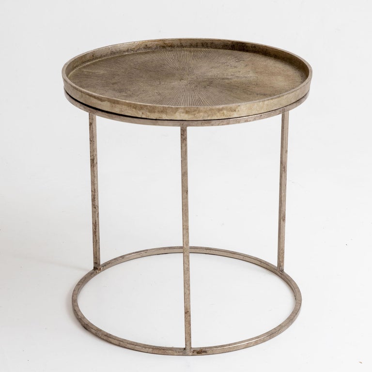 Round Metal Side Table, 20th Century For Sale at 1stDibs