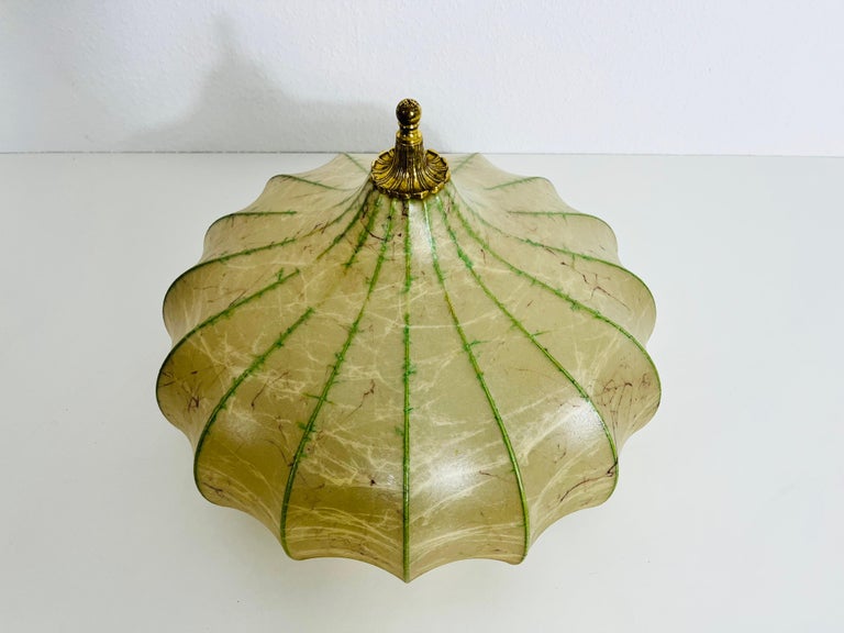 Round Mid-Century Modern Cocoon Flush Mount, 1960s, Italy For Sale at ...