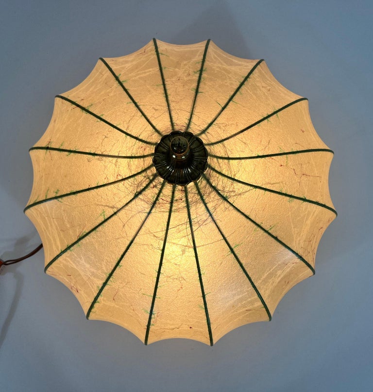 Round Mid-Century Modern Cocoon Flush Mount, 1960s, Italy For Sale at ...