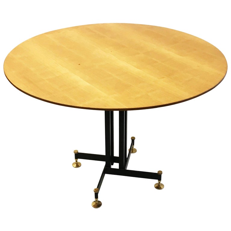 Round Mid-Century Italian Dining Table, Circa 1955 at 1stDibs