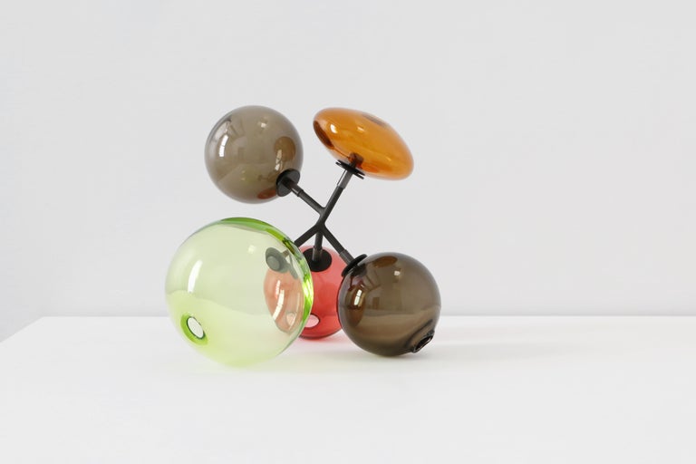 Round Mix Pivot Sculpture by Sklo For Sale at 1stDibs