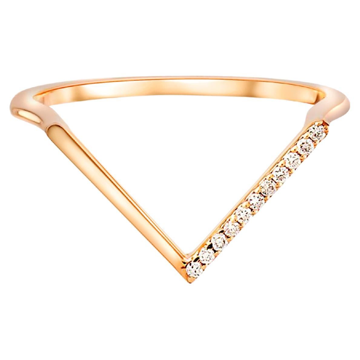 Customizable Sapphire chevron 14k gold ring. For Sale at 1stDibs