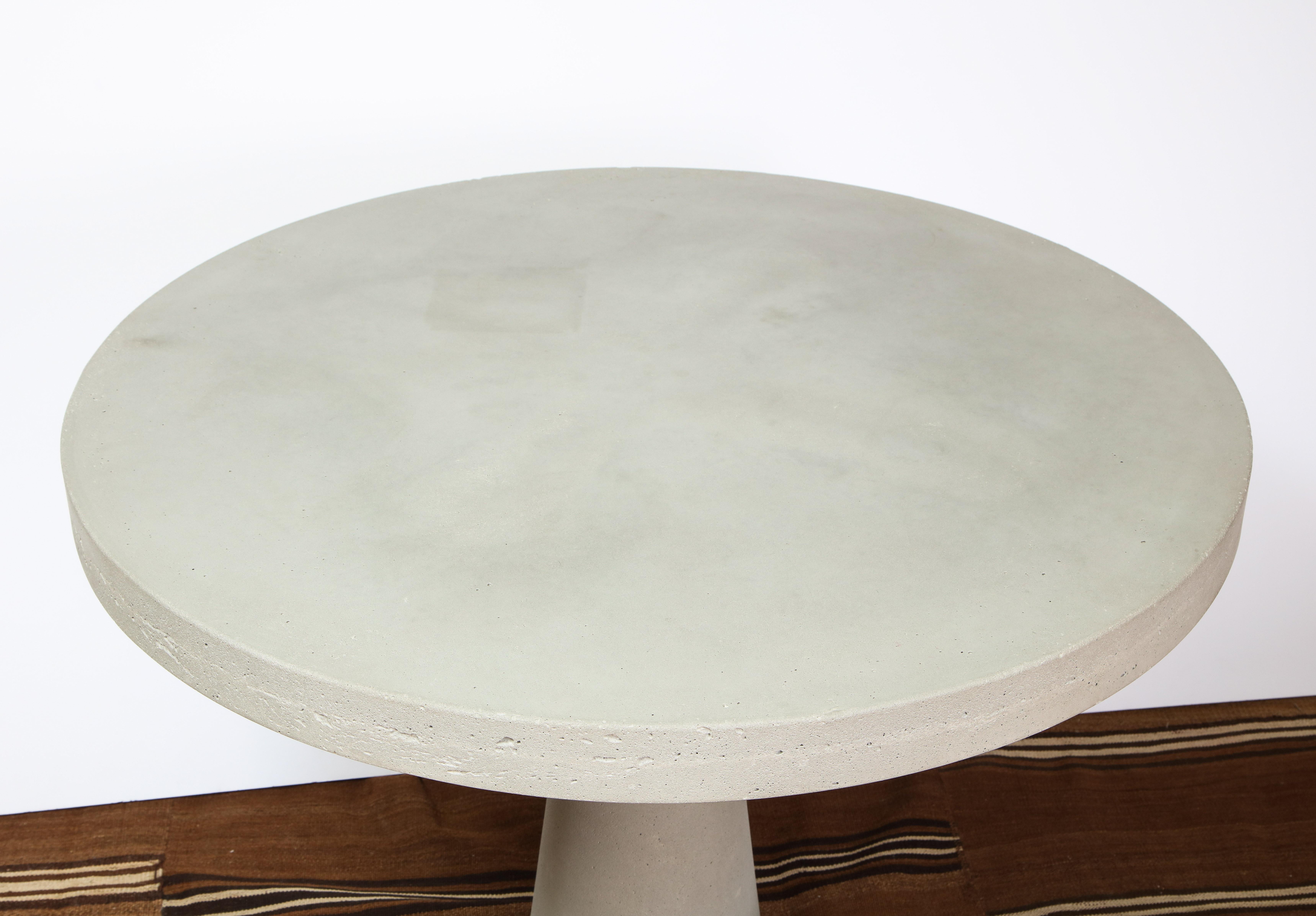 Round Molded Concrete Table with Conical Base at 1stDibs | concrete ...