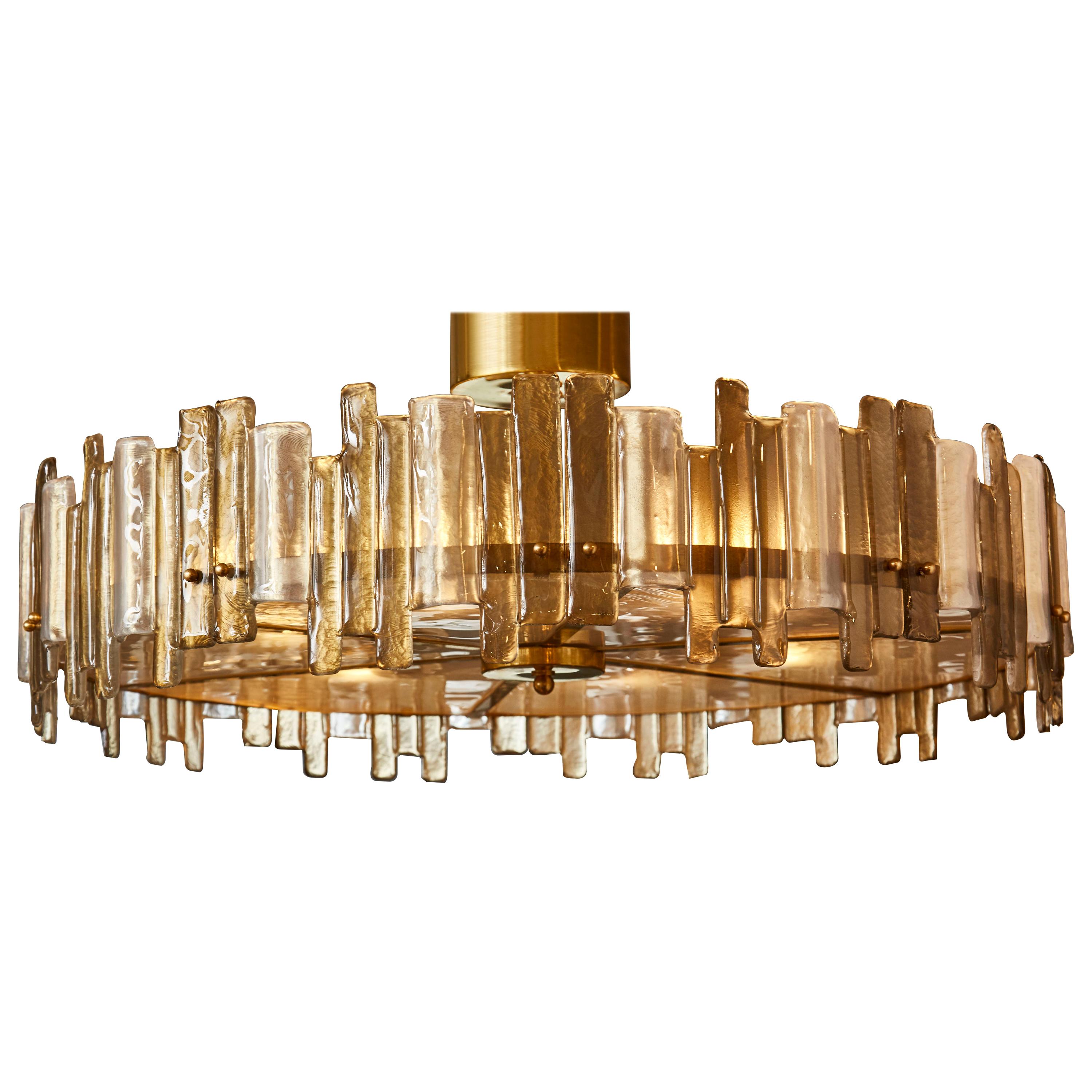 Round Murano Glass Fixture at 1stDibs