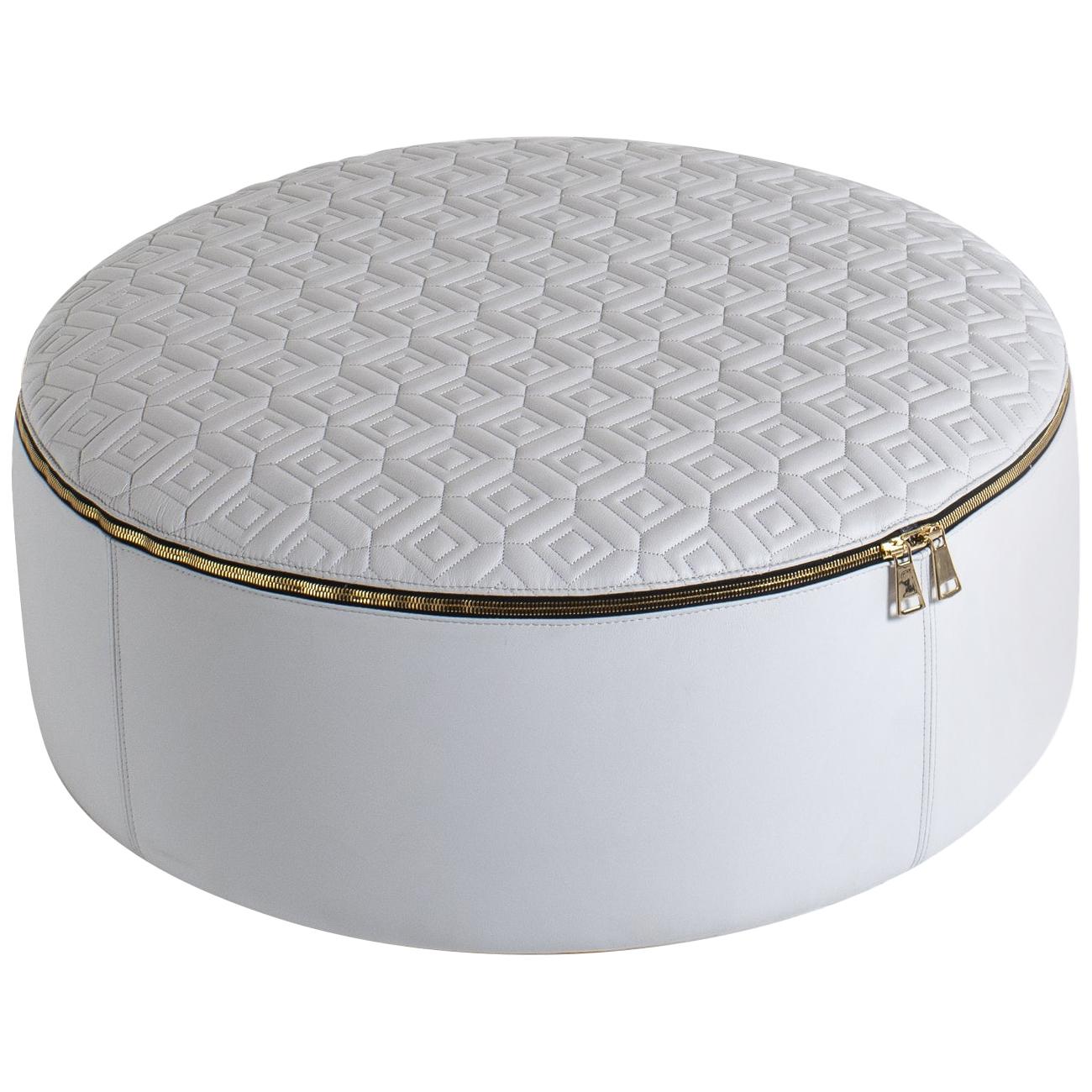 Nickey Kehoe Collection Round Hassock at 1stDibs