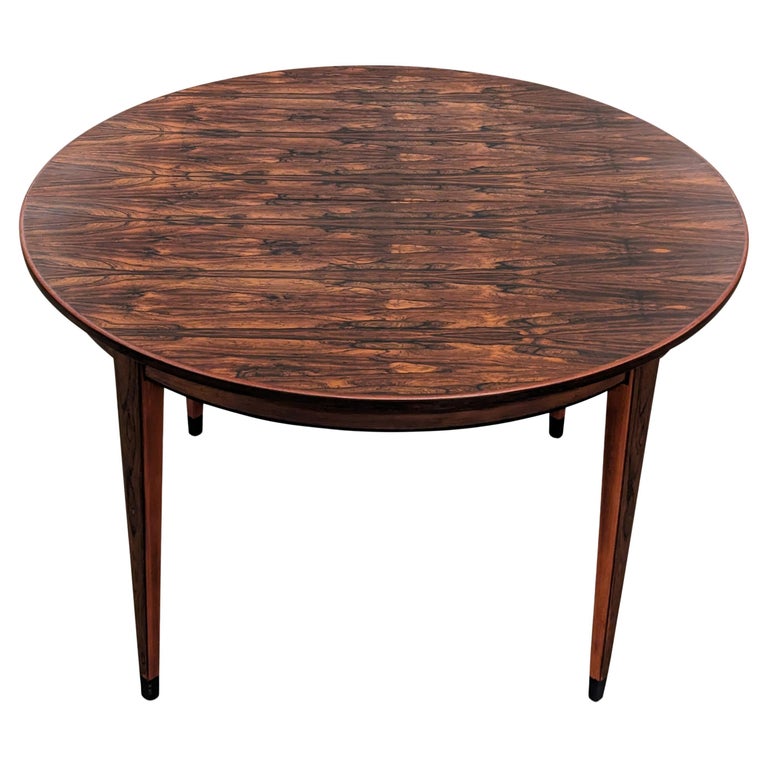 Round Omann Jun Dining Table W 1 Leaf 022368, Vintage Danish Midcentury ...