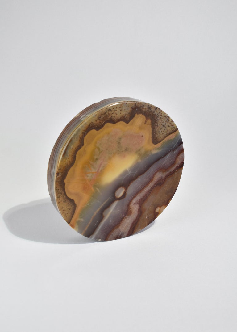 Round Onyx Catchall For Sale at 1stDibs