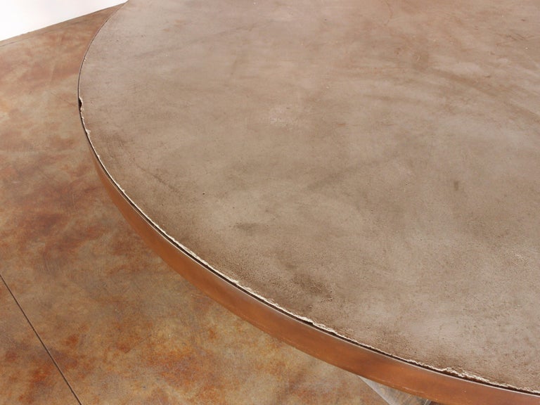 Round Pedestal Dining Table with Concrete Top For Sale at 1stDibs ...