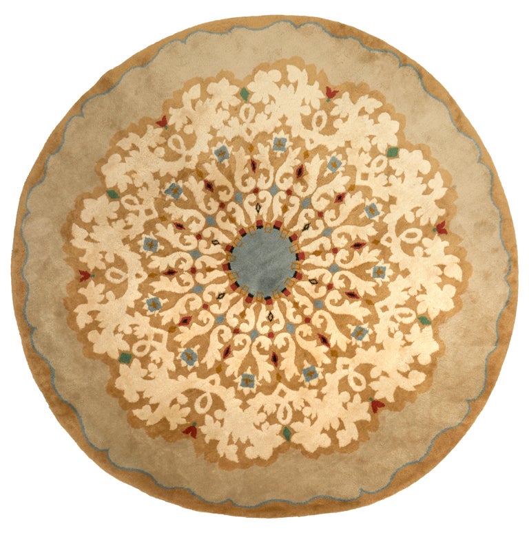 Round Rug by Maison Leleu, circa 1960 at 1stDibs | maison rug