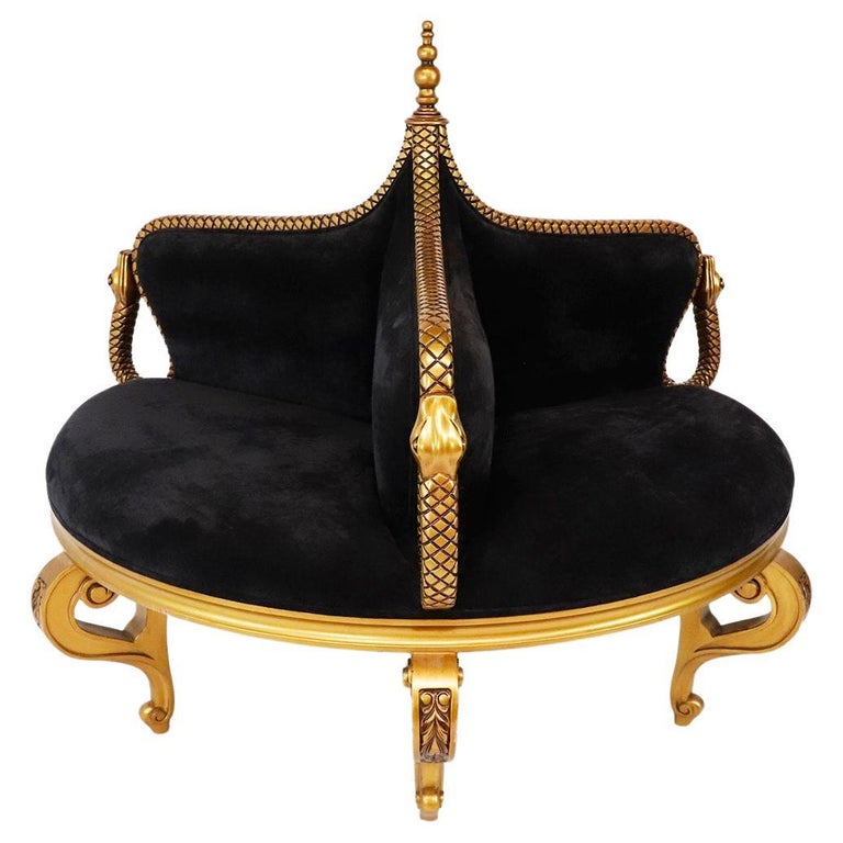 Round Seat for 3 People with Snake-Shaped Details For Sale at 1stDibs