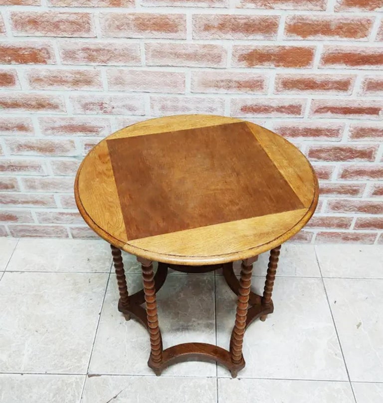 Round Side Table Bobbin Turned Legs, Late 19th Century at 1stDibs