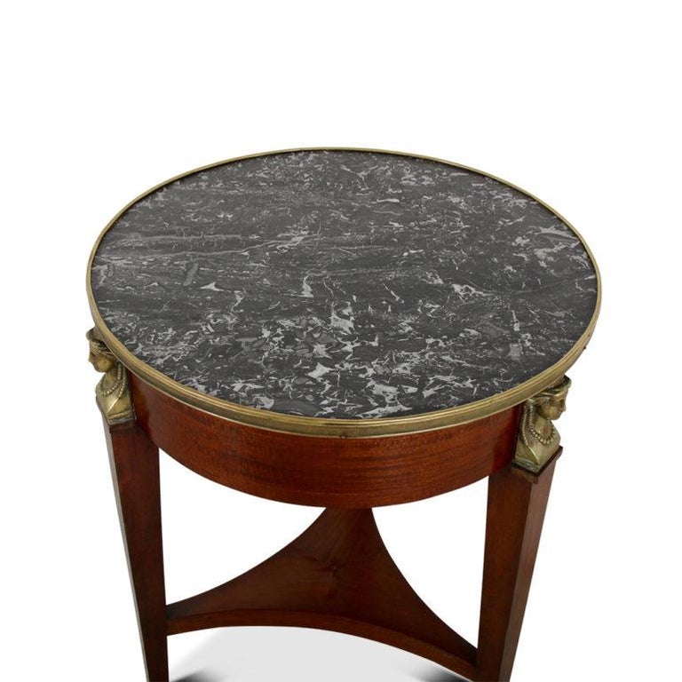 Round Side Table Empire Style from France, circa 1920 at 1stDibs
