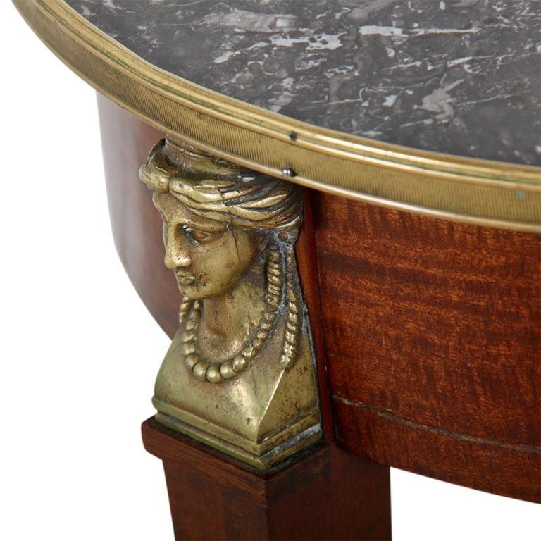 Round Side Table Empire Style from France, circa 1920 at 1stDibs
